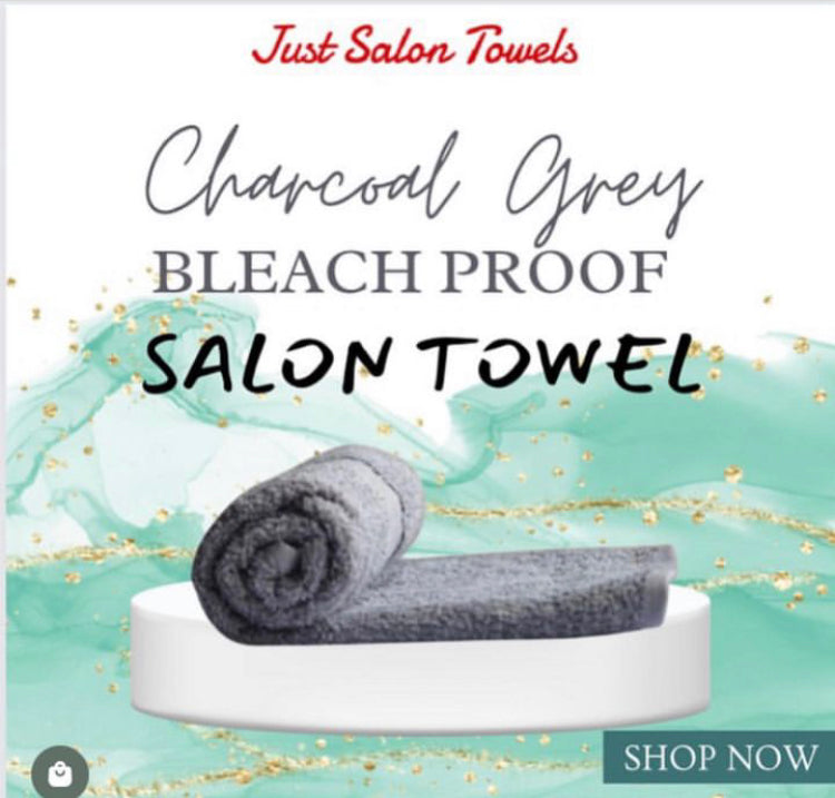 CHARCOAL GREY BLEACH PROOF SALON TOWELS – Just Salon Towels USA