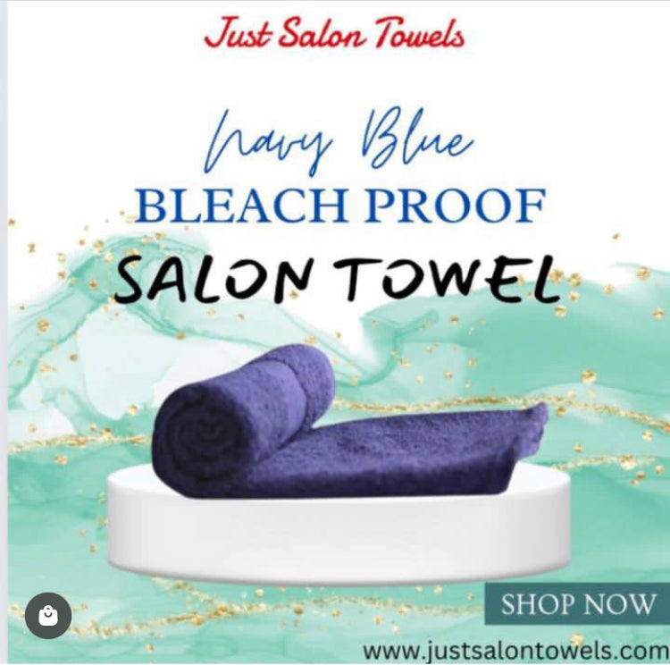 NAVY BLUE BLEACH PROOF SALON TOWELS – Just Salon Towels USA